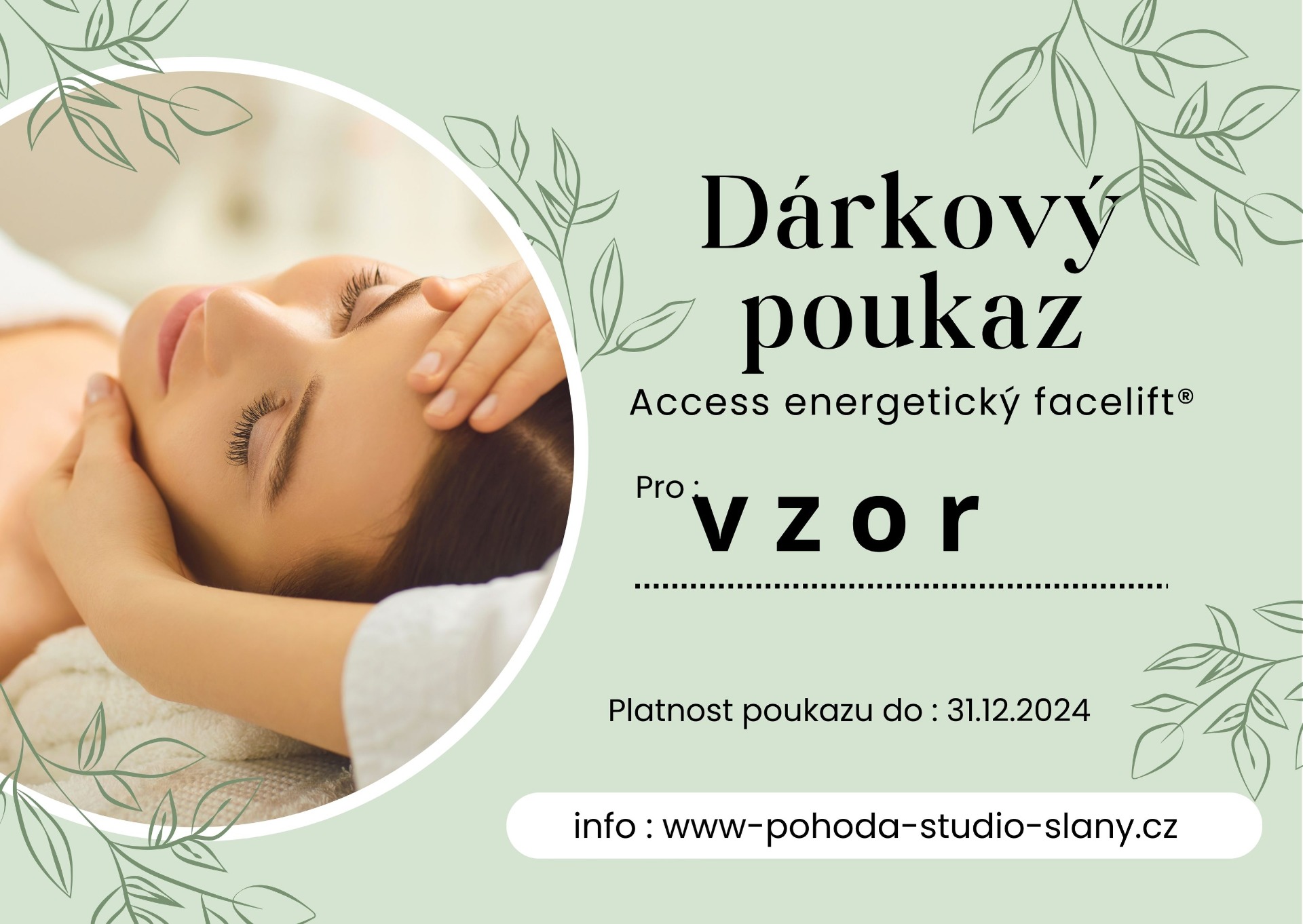 DÁRKOVÉ POUKAZY :: pohoda.studio.slany
